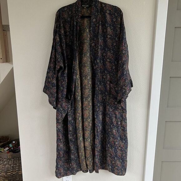 Dior | Other | Vintage Christian Dior Monsieur Luxury Robe Red Blue ...
